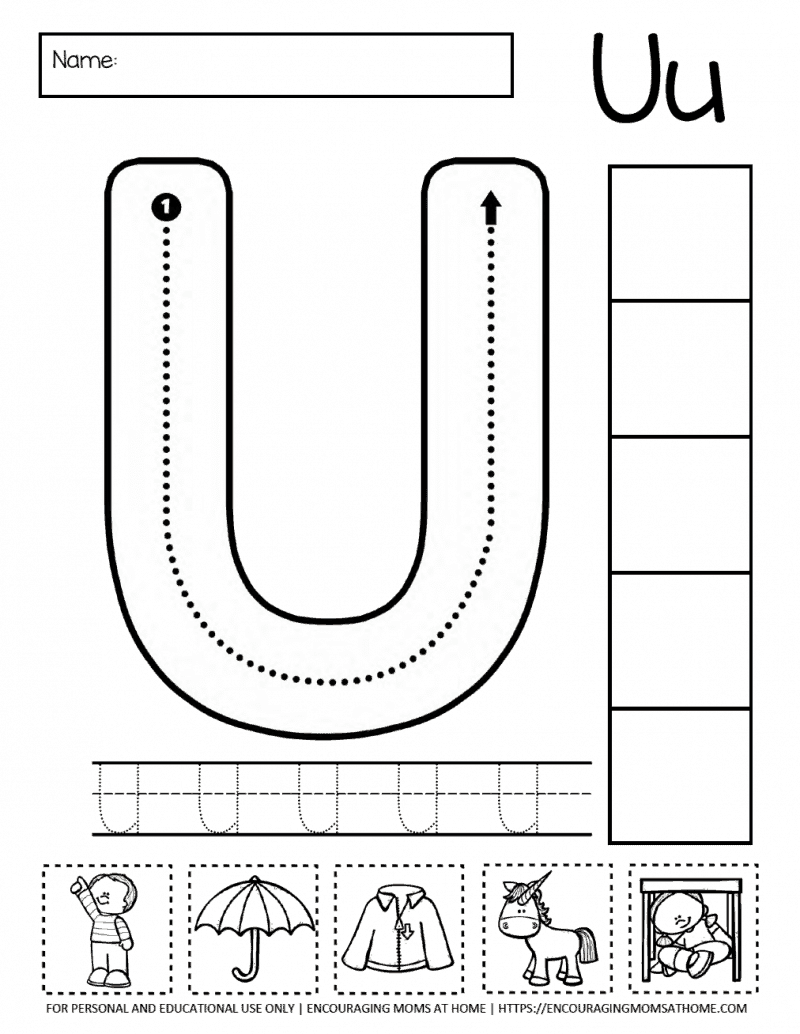 M is for Monkey: Uppercase Alphabet Pages